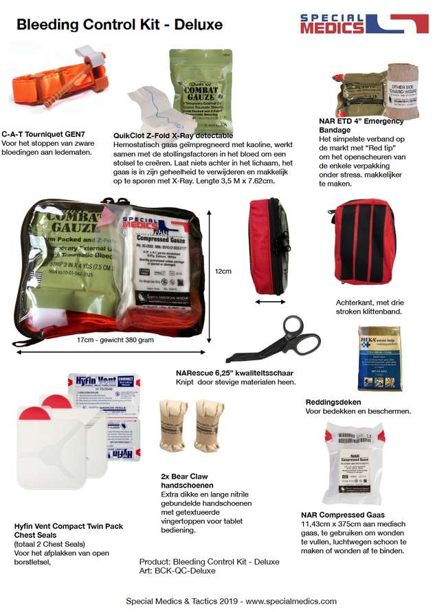 Special Medics Bleeding Control Sheet | Special Medics